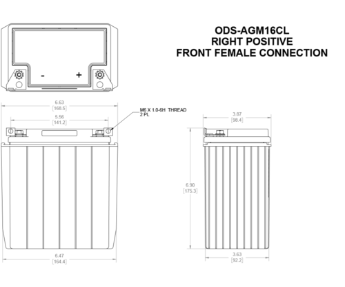ODS-AGM16CL (PC625) ODYSSEY Extreme Series Battery | ODYSSEY® Battery